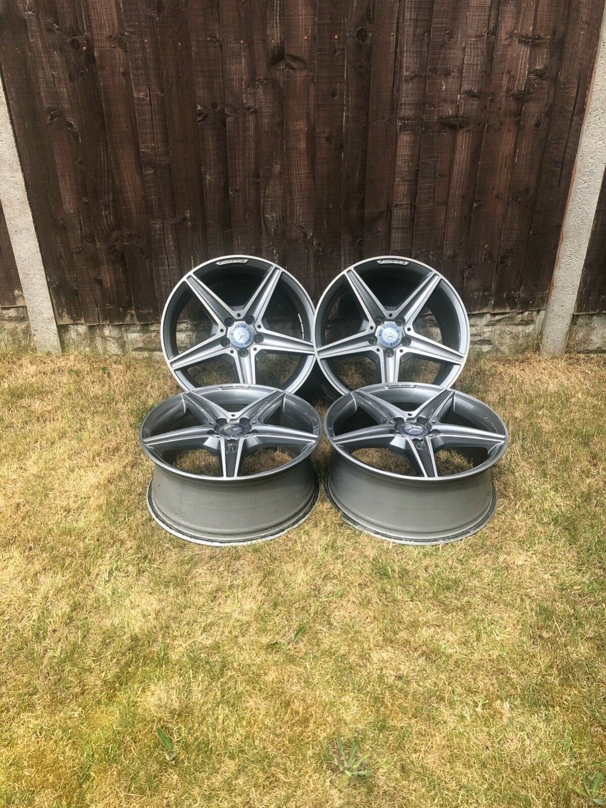 Genuine 18" Mercedes AMG 5-Spoke Alloys Full Set (Wider Rear) | eBay