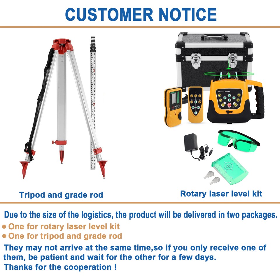 Self Leveling Laser Level Kit Green Beam 360 Rotary Rotating +Tripod+ ...