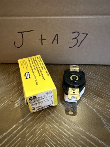 HUBBELL HBL2310 TWIST-LOCK FLUSH RECEPTACLE, 2P, 3W, NEMA L5-20R, 125V ...