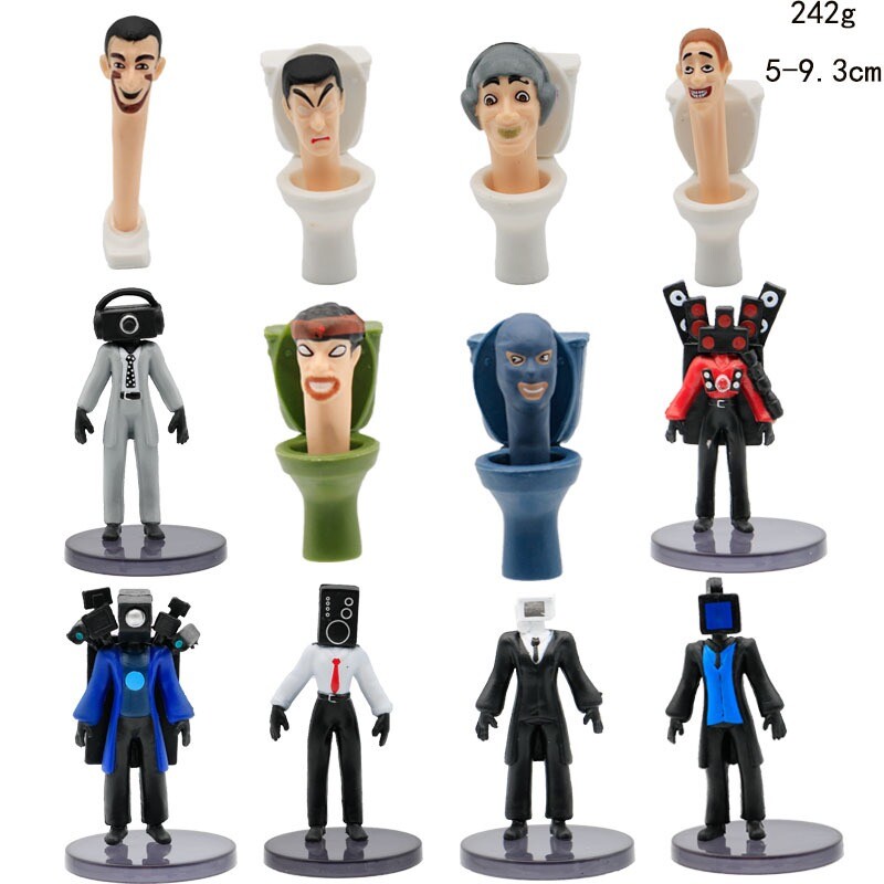 Skibidi Toilet Figure Set Toy Cameraman TV Man Speaker Man Figure Toys ...