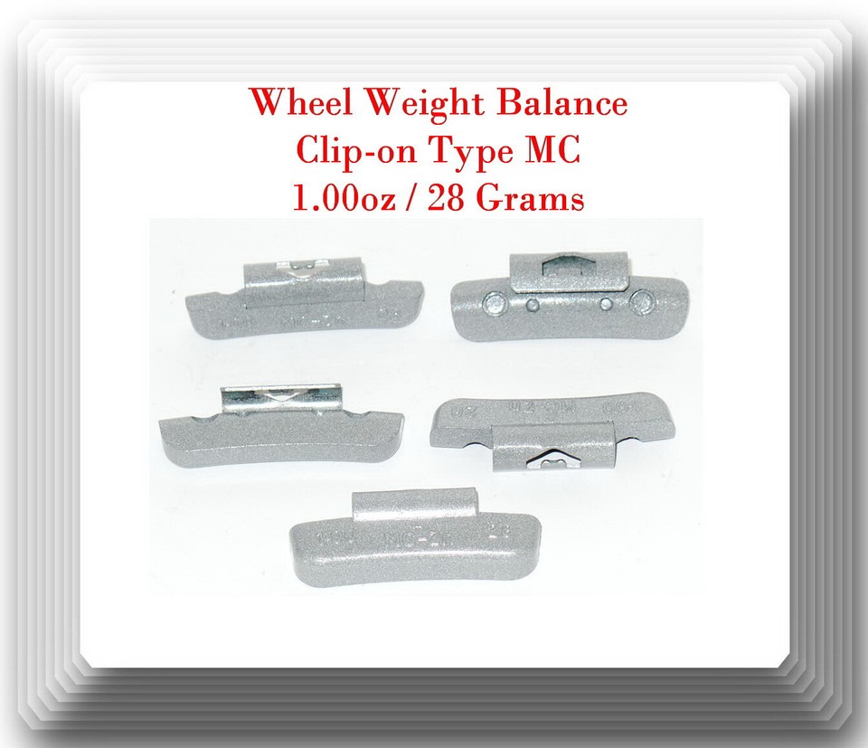 100 Pcs Assortment Wheel Weight Balance MC Type 0.25 0.50 0.75 1.00 oz ...