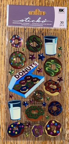 Sticko Milk & Box of Sweet DONUTS BREAKFAST BAKING Desserts Scrapbook ...