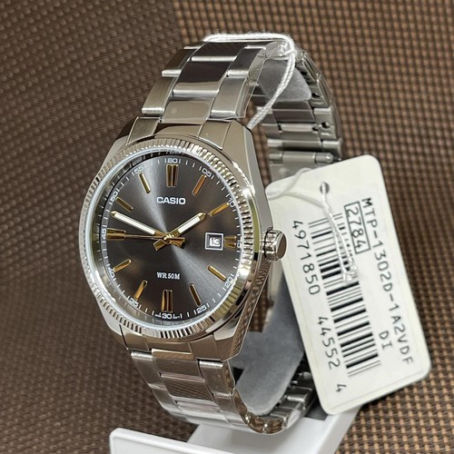 Casio MTP-1302D-1A2 Enticer Series Analog Stainless Steel Black Dial ...