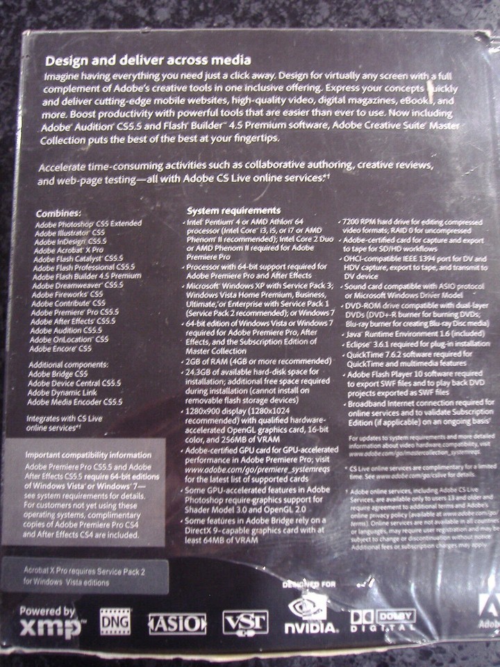 Adobe Creative Suite 5.5 CS5.5 Master Collection For Windows Full ...