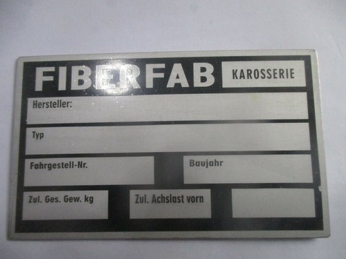 Nameplate Stemma Logo Sign Fiberfab Buggy Aztek Bonanza s63 s64 s65 | eBay