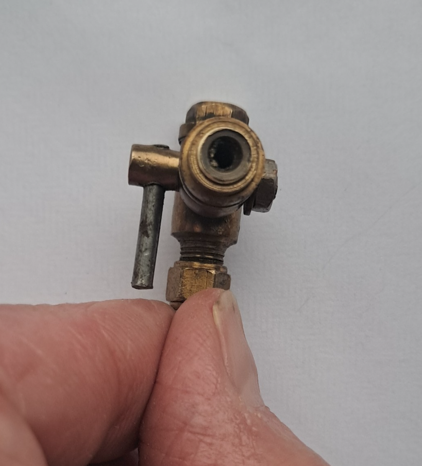 Vintage live steam check valve with shut off cock for 5/32" pipe ...