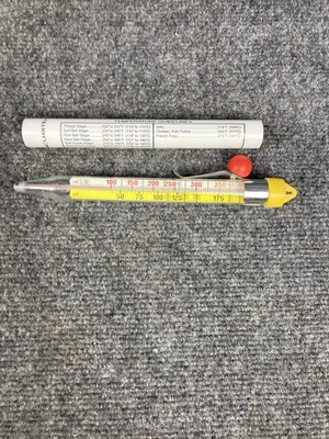 Vintage Acu-rite Deep Frying Candy Jelly Clip Thermometer w/ Barrel ...