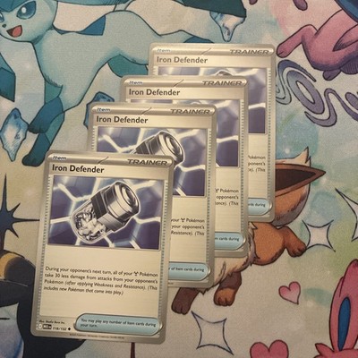 4x Iron Defender (118/132) - Mega Evolution English Pokemon TCG Playset ...