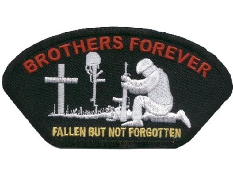 BROTHERS FOREVER FALLEN BUT NOT FORGOTTEN EMBROIDERED BIKER VEST JACKET ...