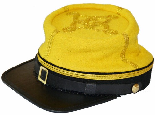 American Civil War Confederate Reb Cavalry COLONEL Kepi Large - ALL ...