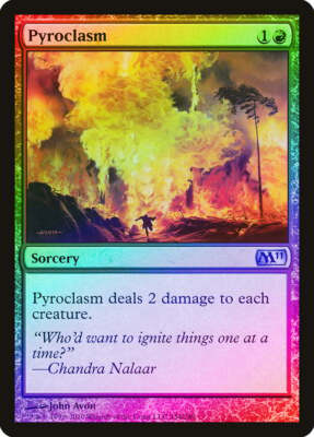 Pyroclasm FOIL Magic 2011 / M11 HEAVILY PLD Red Uncommon MAGIC MTG CARD ...