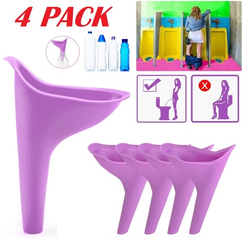 4Pcs Portable Female Ladies Urinal Funnel Camping Travel Toilet Stand ...