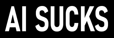 AI Sucks Bumper Sticker Anti Artificial Intelligence Decal | eBay
