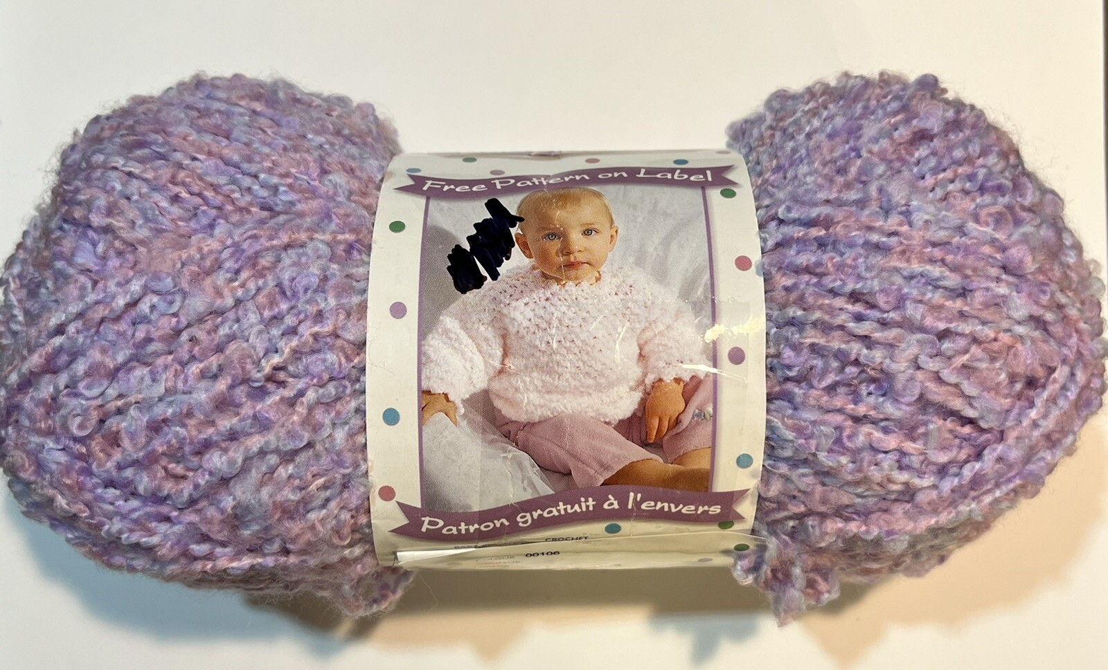 Bernat Baby Boucle 161036 purple 4 0z 98% soft acrylic violet blossom ...