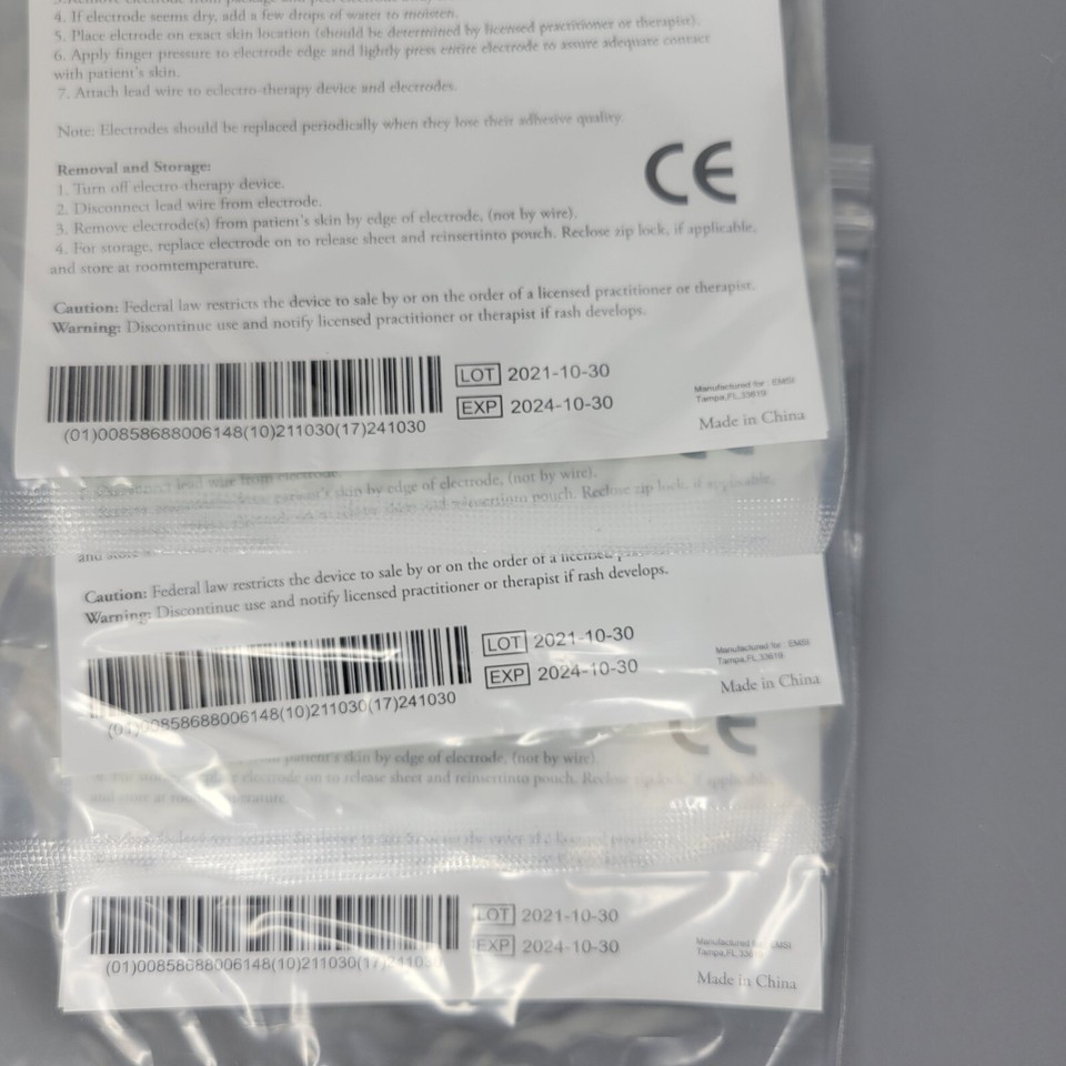 6 Packs EMSI Electrical Stimulation Electrodes 1.7"X 1.7" Flex-TENS ...