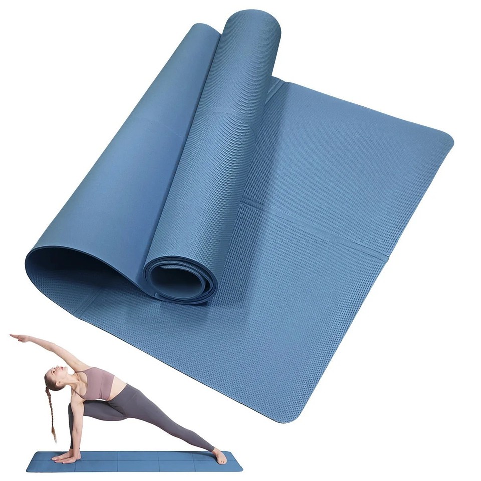 4MM Thick EVA Yoga Mat Non-Slip Fitness Exercise Pilates Gym Workout ...