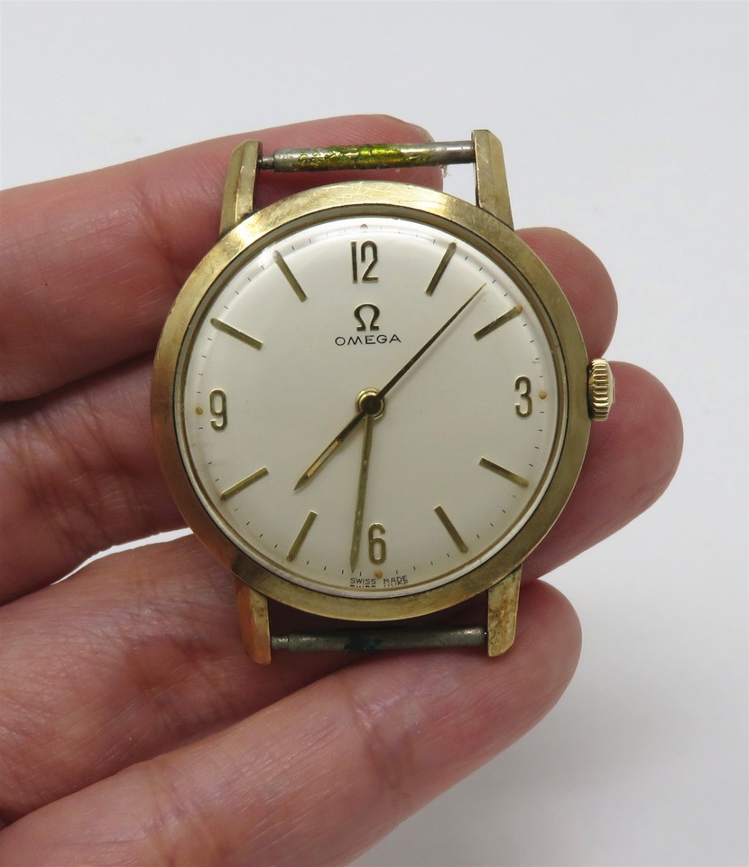 NYJEWEL Omega 10k Gold Filled Wind Up Watch Body Runs | eBay