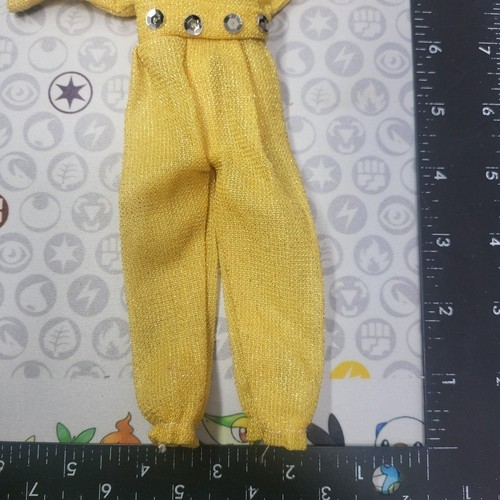 Vintage 1980s Mattel Barbie Doll Shiny Gold Jumpsuit W/Sequins (Rip On ...