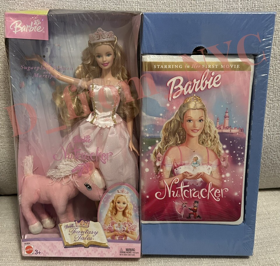 Barbie Nutcracker Fantasy Tales RARE Factory SEALED Doll VHS Combo Set ...