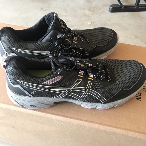 Asics Womens Size 12 W Wide Gel Venture 8 1012A706 Black Running Shoes ...