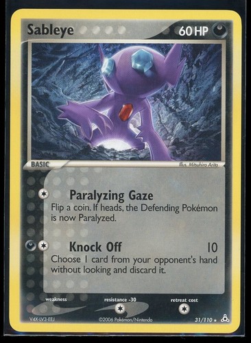 Pokemon Card Sableye Ex Holon Phantoms 31/110 Non-Holo Rare English ...