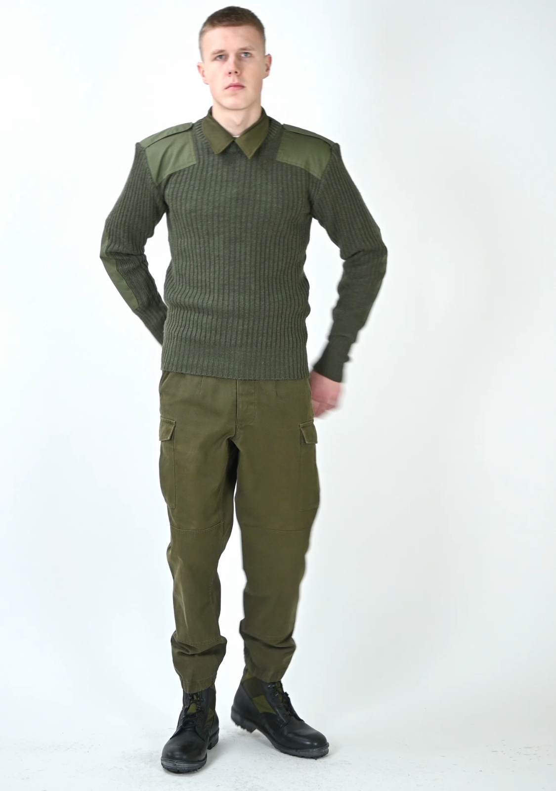Original British army pullover Commando Green Olive sweater Wool Men ...