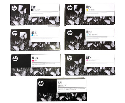 7x Original Ink HP Latex 365 370 375 560 570 / No. 831 LATEX CZ694A ...