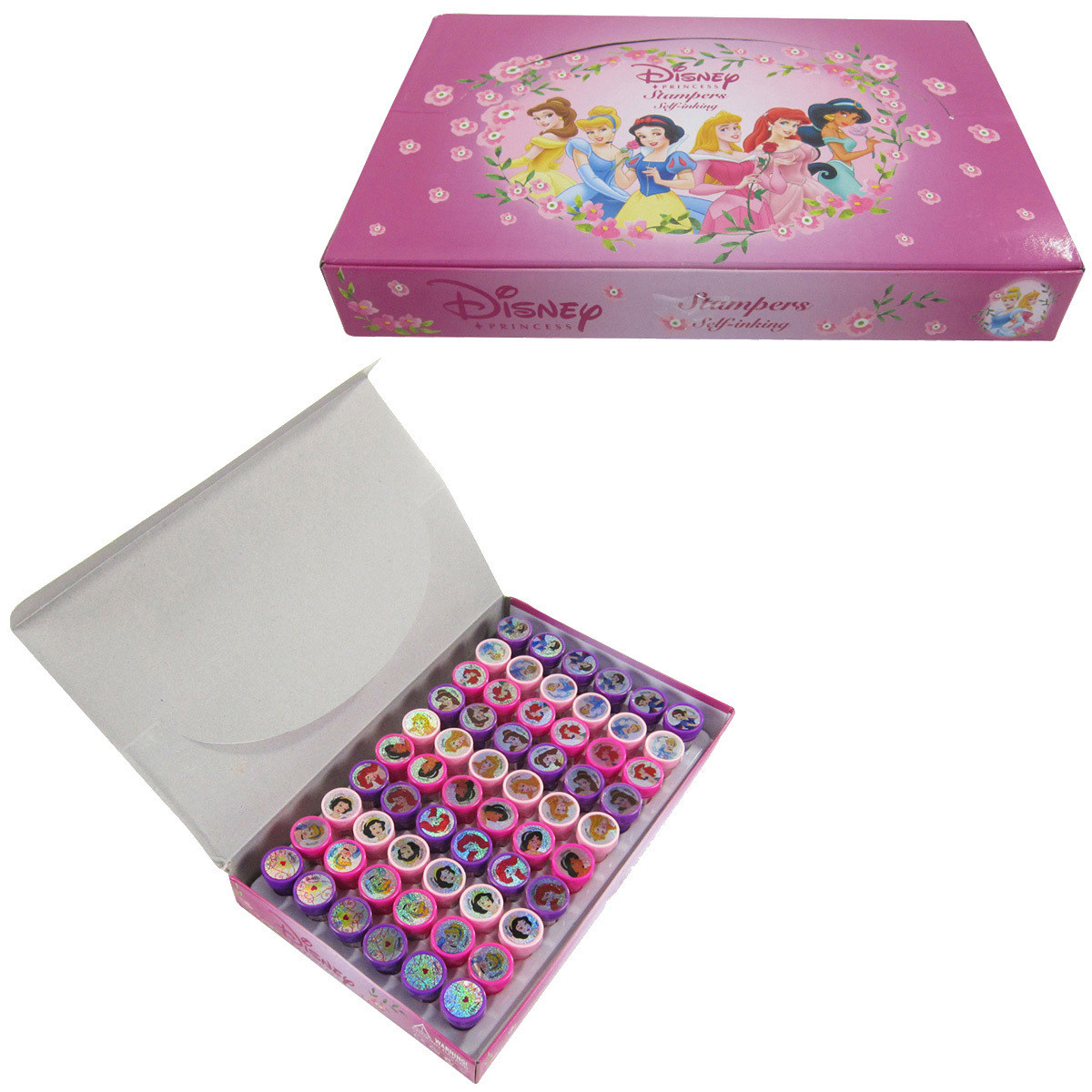 New 60pc Disney Princess Self Inking Stamp Set Kid School Supplies ...