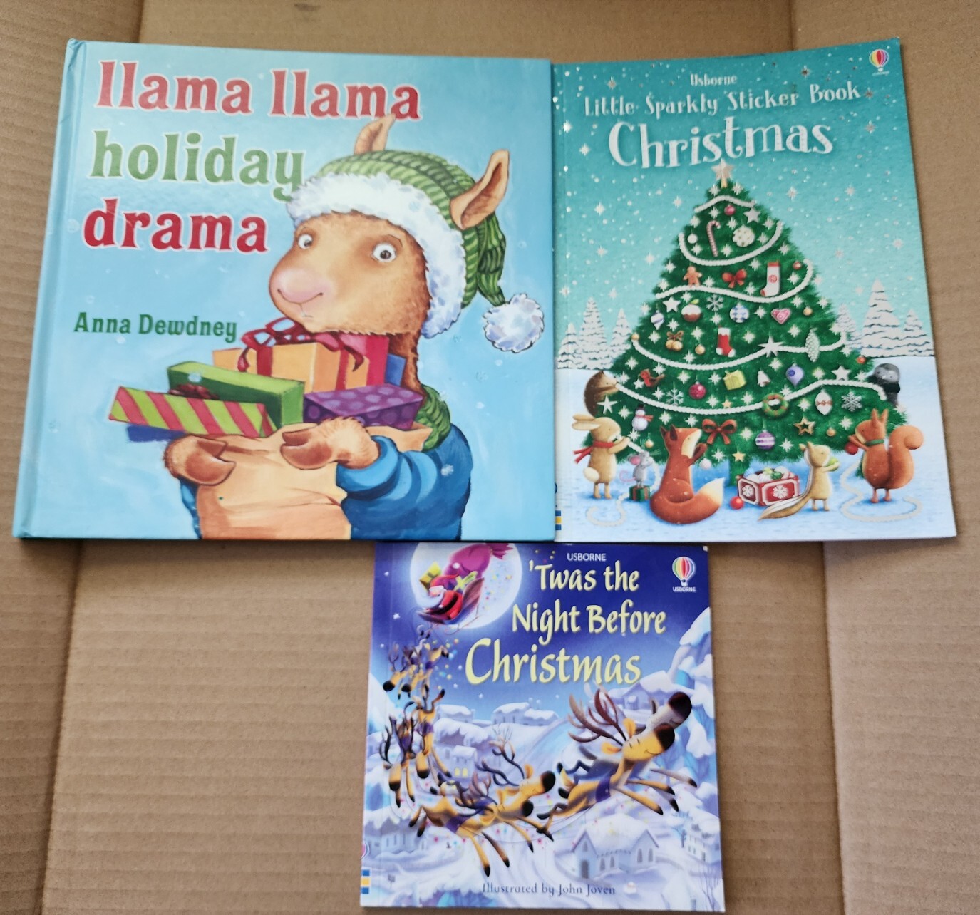 3 Children's Holiday Christmas Books Llama Llama & Usborne Night Before ...