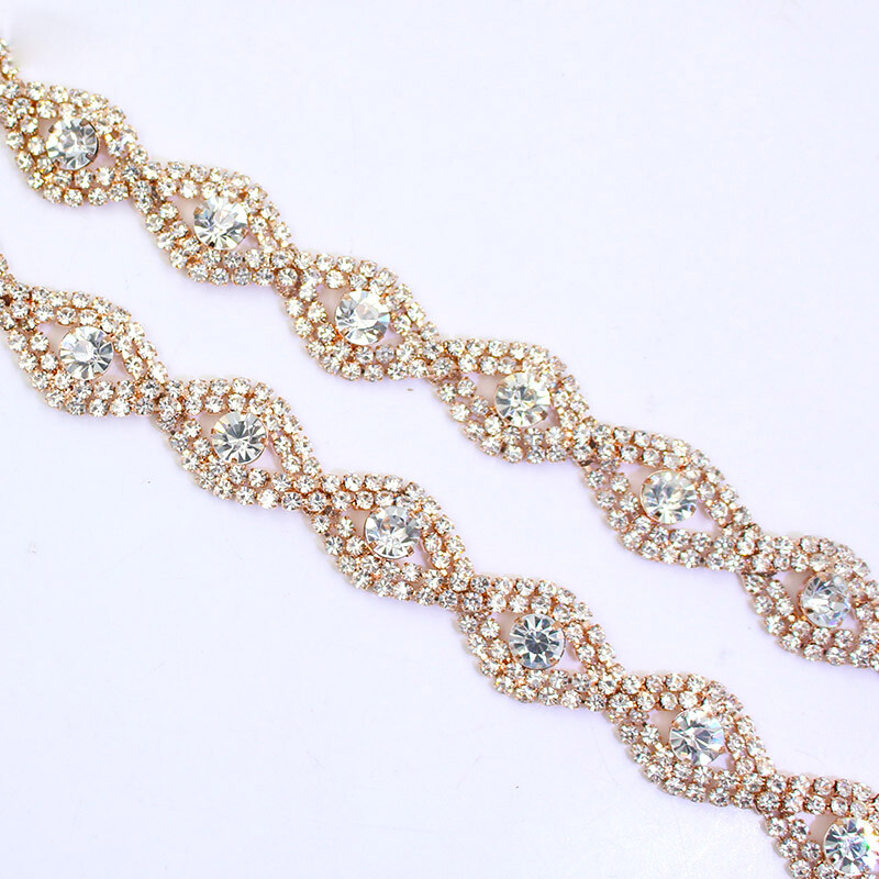 90cm Crystal Rhinestone Chain DIY Accessories for Wedding Dress Costume ...
