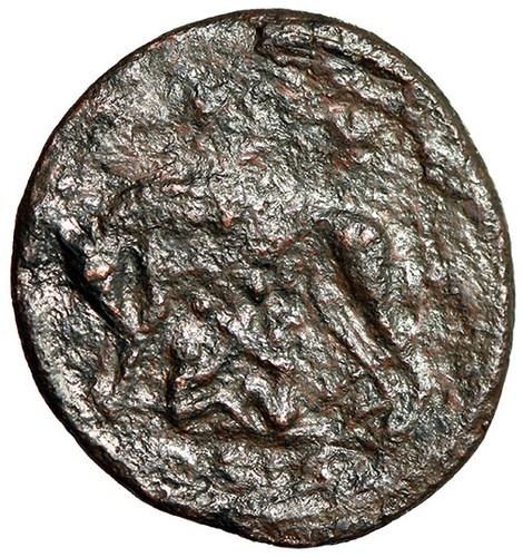 WOLF Roman Coin w COA Foundation of Rome Scene LUPA ROMANA Certified ...