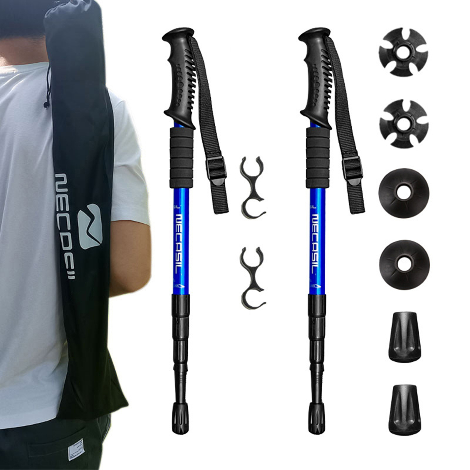 1 Set Trekking Stick Crutch Stick Assisted Climbing Walking Stick ...