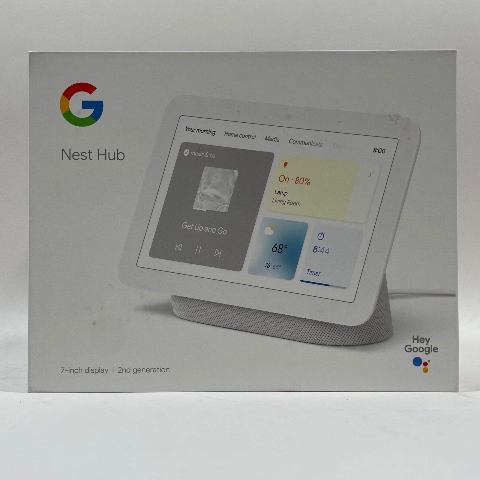 New Google Nest Hub 2nd Gen Smart Display Chalk GA01331-US Open Box