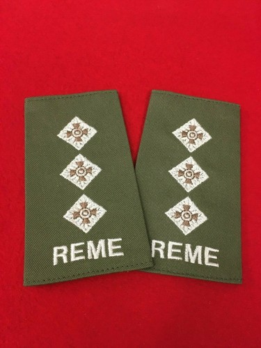 Quality REME Captain Olive Green Rank Slides REME Captain Combat Rank ...