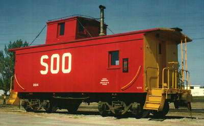 Postcard Soo Line Caboose #224 Stevens Point WI Railway Railroad | eBay