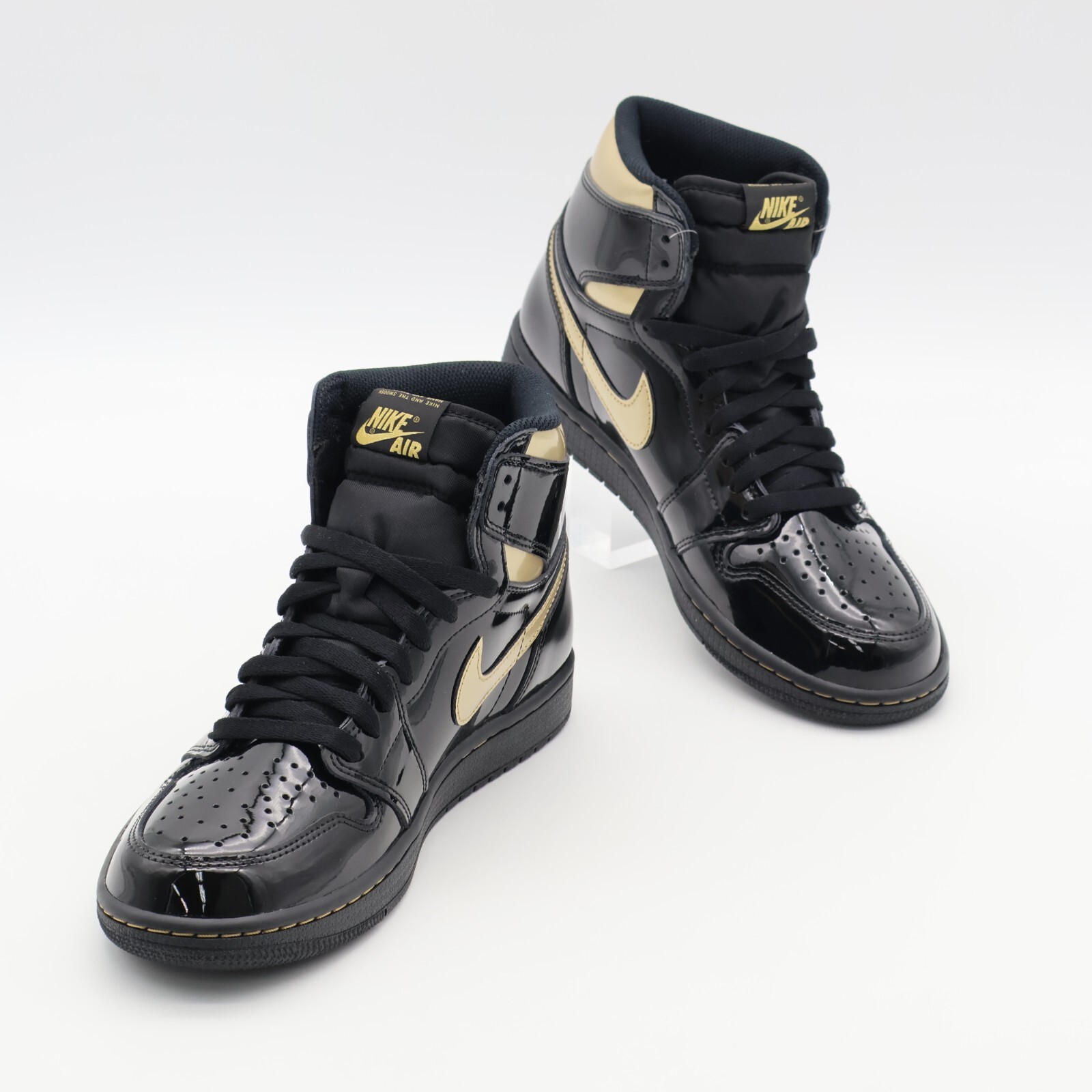 555088-032 Nike Air Jordan 1 Retro High OG Black Metallic Gold Patent ...