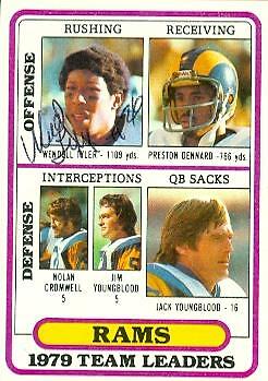 Wendell Tyler autographed Football Card (Los Angeles Rams) 1980 Topps ...