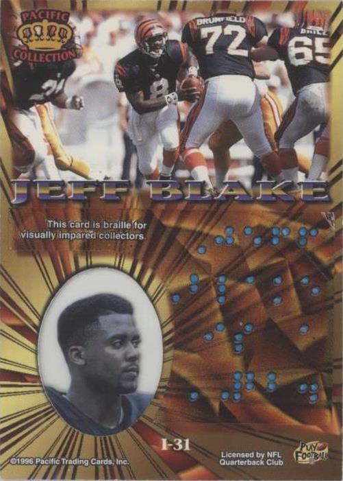 1996 Pacific Invincible Jeff Blake #I-31 for sale | eBay