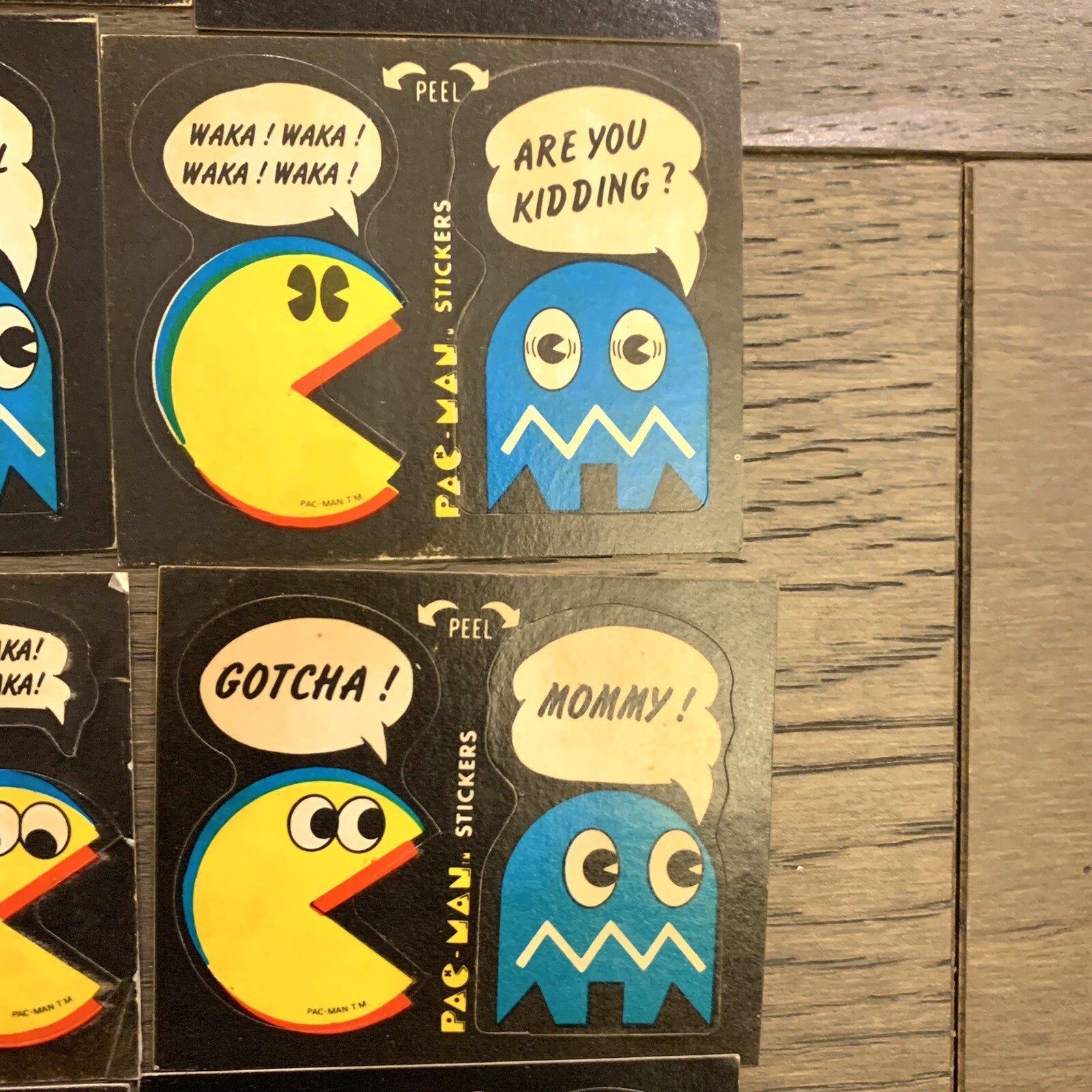 26 Vintage Pac-Man Bally Midway Video Game Sticker Card Lot 1980 No Two ...