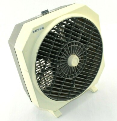 Vintage PATTON Box Fan 3-Speed Adjustable Spinning Front Grill - 15 ...