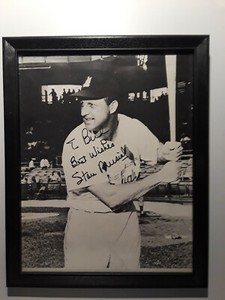 Stan Musial signed Blk/Wht Framed Original Photo - Stan & Biggie's St ...
