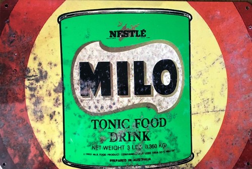 Tin Sign Nestle Milo Drink Bar Man Cave Shed Metal Garage Rustic ...
