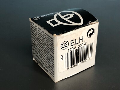 GE Quartzline Quartz Halogen Lamp GY5.3 ELH 120V 300W Projector ...