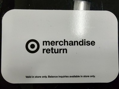 Target Merchandise Return Cards (5) $352.91 In-Store Only | eBay