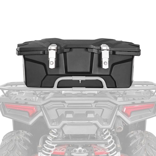 ATV Rear Rack Cargo Box Locking Storage Bed For Polaris Kawasaki 0.75 ...