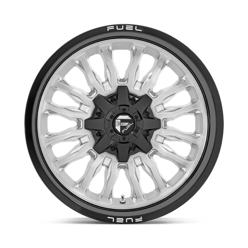20X9 Fuel 1PC D798 ARC 8X6.5 1MM SILVER BRUSHED FACE WITH MILLED BLACK ...