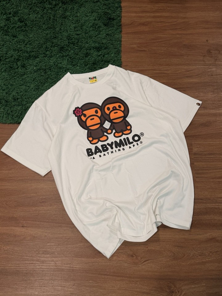 BAPE Baby Milo Couple Tee – White – 2XL – PreOwned | eBay