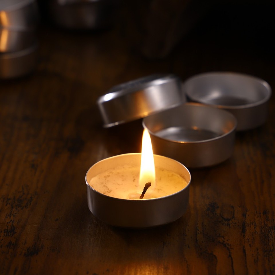 200 Pcs Aluminum Tea Light Tins Candle Making Containers Empty Case for ...