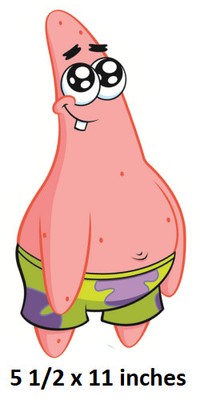 Patrick Star Wall Decal Peel & Stick Art Spongebob Room Decor Wallpaper ...