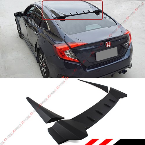 FOR 16-2021 HONDA CIVIC 4DR SEDAN FK8 TYPE-R 3PC STYLE REAR ROOF VORTEX ...